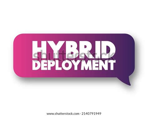 Hybrid Deployment Combining On Premises Hosted Environment Stock Vector Royalty Free