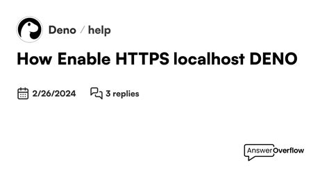 how enable localhost deno deno