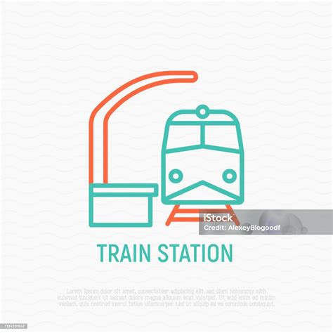 기차 역 선 아이콘입니다 대 중 교통의 현대 벡터 일러스트입니다 기차에 대한 스톡 벡터 아트 및 기타 이미지 기차 관광