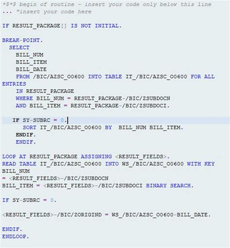 Solved End Routine Field Not Populating Sap Community