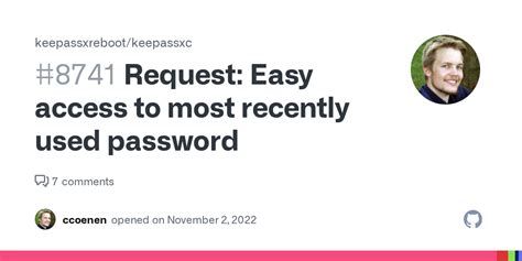 Request Easy Access To Most Recently Used Password · Issue 8741