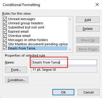 How To Use Conditional Formatting In Outlook