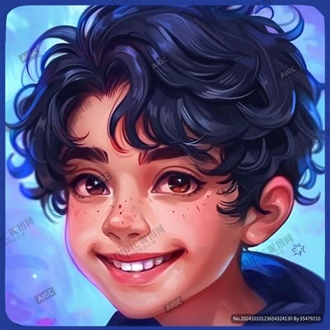 Ai创作图厚涂头像 写实人物插画 开心男孩头像 儿童头像插画 3d效果男孩 原创小朋友头像 正面人物插画 男孩人物插画 Cg头像 插画阳光男孩 黏土头像 头像源码 人物头像插画 开心小男孩头像