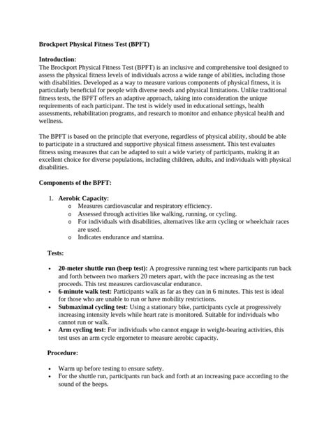 Brockport Physical Fitness Test Pdf Strength Training Physical Fitness