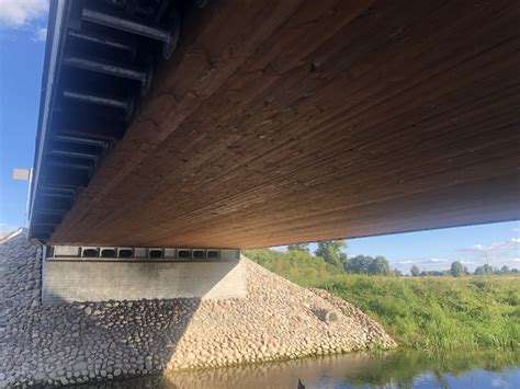 Timber Bridge Over The Vircava Zaza Timber
