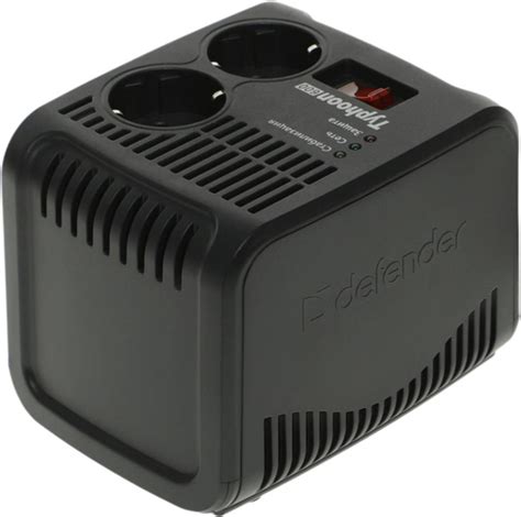 Стабилизатор напряжения Defender AVR Typhoon 600 черный 99032 купить по ...