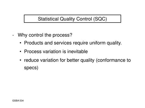 PPT Statistical Quality Control SQC PowerPoint Presentation Free