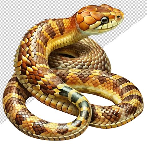 змея на прозрачном фоне Премиум Ai сгенерированный Psd