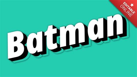 Batman Text Style Effects Generator
