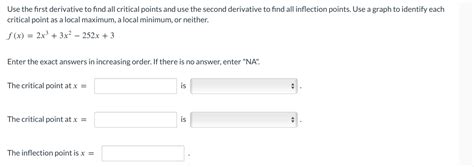 Solved Use The First Derivative To Find All Critical Points Chegg