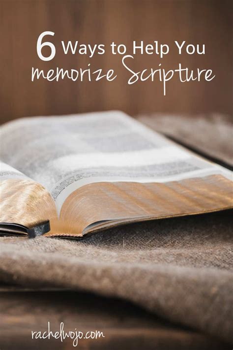 6 Ways To Help You With Bible Memory Verses RachelWojo
