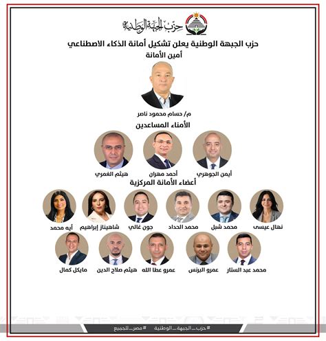 حزب حزب الجبهة الوطنية يعلن تشكيل أمانة الذكاء الاصطناعي برئاسة ناصر