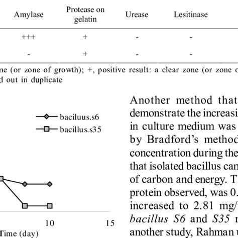 Production Of Enzymes By Bacillus Spp Isolated From Contaminated Sites Download Table