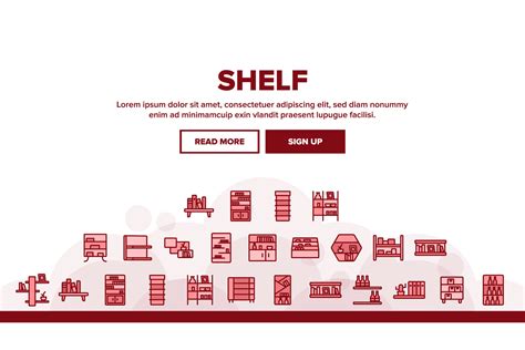 Shelf Room Furniture Landing Header Graphic By Stockvectorwin · Creative Fabrica