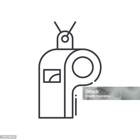 휘파람 아이콘 선형 격리 된 그림 얇은 선 벡터 웹 디자인 기호 흰색 배경에 편집 가능한 스트로크와 개요 개념 기호 개념에 대한 스톡 벡터 아트 및 기타 이미지 Istock