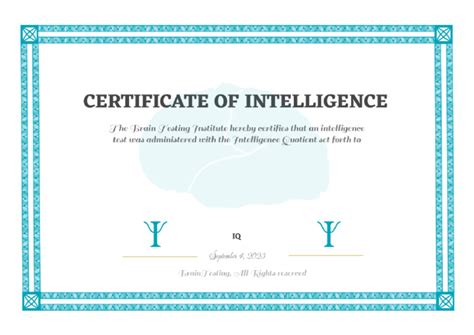 Iq Test Certificate Abishek Damodaran Pdf