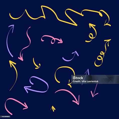 다양한 스케치 낙서 화살표 손으로 그린 간단한 기호 그런 지 질감 가지 식물 부위에 대한 스톡 벡터 아트 및 기타 이미지 가지 식물 부위 개체 그룹 곡선 Istock
