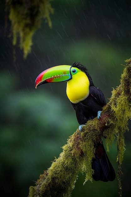 Premium Photo Cute Toucan On The Branch