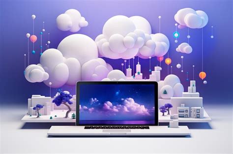Premium Ai Image Iot 3d Cloud Computing Hosting Technology With