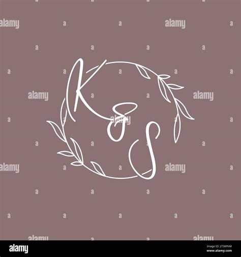 Ks Wedding Initials Monogram Logo Ideas Vector Graphic Stock Vector