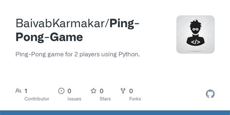 GitHub BaivabKarmakar Ping Pong Game Ping Pong Game For 2 Players Using Python