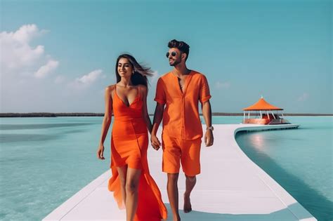 Premium Ai Image Couple On Vacation With A Cruise Ship Neural Network