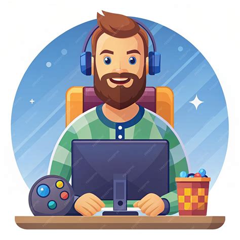 Vector Flat Style Illustration Of Game Developer Premium Ai Generated Image