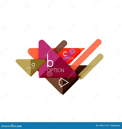 Triangle Data Visualization Design Option Infographic Layout Stock Vector Illustration Of