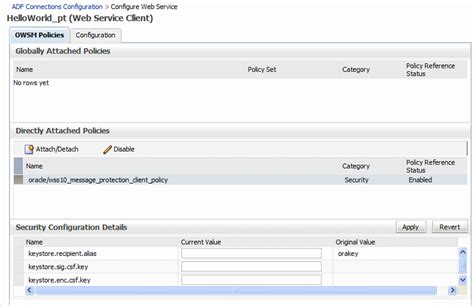 Attaching Policies To Web Services