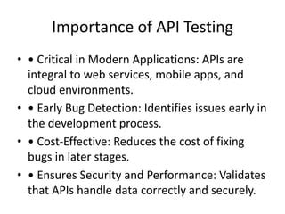 A Basic Introduction To API Testing Its Importance PPT