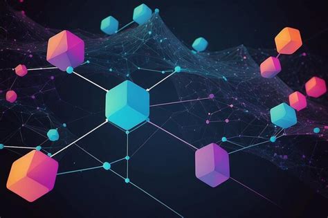 Premium Photo Abstract Hexagonal Blockchain Network Background Stock