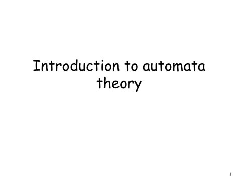 SOLUTION: Introduction to automata theory - Studypool