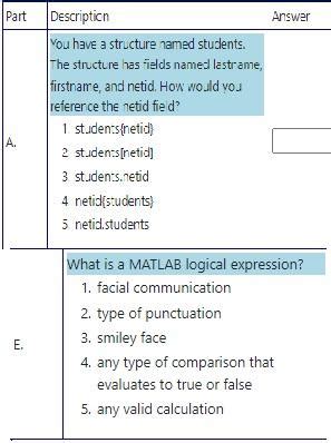 Solved Part Answer Description You Have A Structure Named Chegg