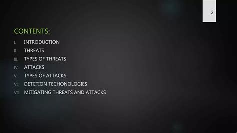 Detecting And Mitigating Cyber Threats And Attacks1 Pptx