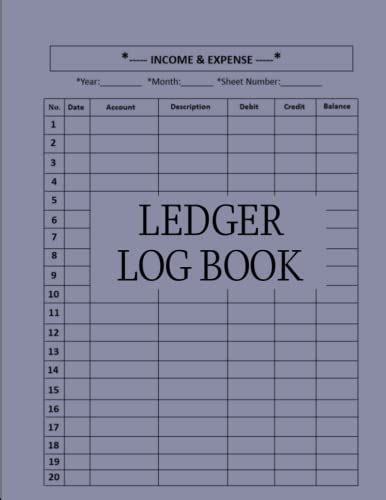 Ledger Log Book Perfect For Tracking And Recording Finances
