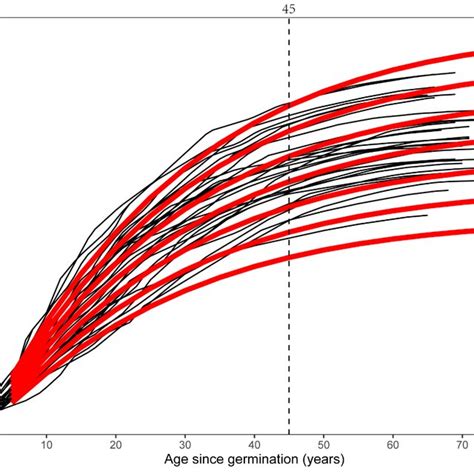The New Height Growth Model Equation 19 For Curves Corresponding To Download Scientific