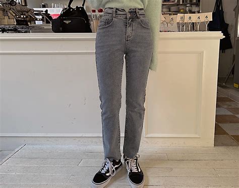 리리앤코 핀뉴블 기모 스판 속밴딩 부츠컷 데님 팬츠 청바지