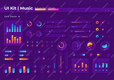 Premium Vector Music Ui Elements Kit