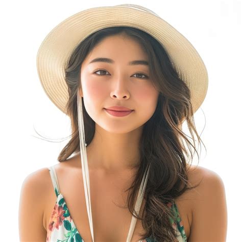 Premium Photo Closeup Of A Pretty Young Japanese Woman In Bohochic