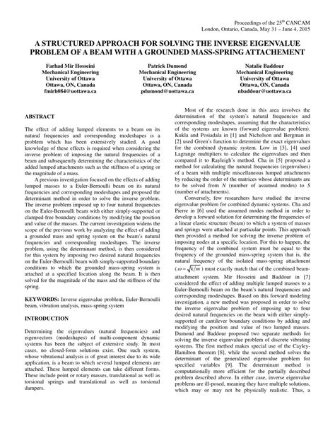 Pdf A Structured Approach For Solving The Inverse Eigenvalue Problem