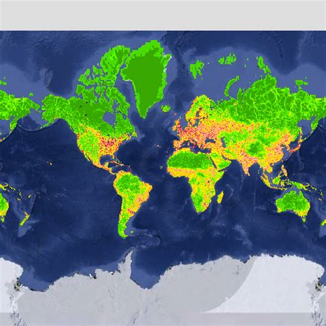 World Human Footprint Map 2004 Soar