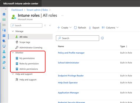 使用 microsoft intune 的角色型存取控制 rbac microsoft learn