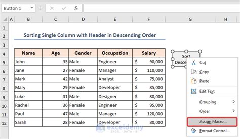 Using Excel VBA To Sort In Descending Order Examples ExcelDemy