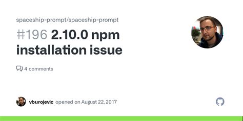 2100 Npm Installation Issue · Issue 196 · Spaceship Promptspaceship