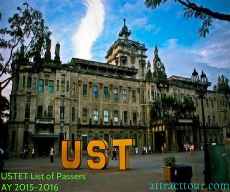 Ustet For Ay 2015 2016 List Of Passers Release The Official Results On