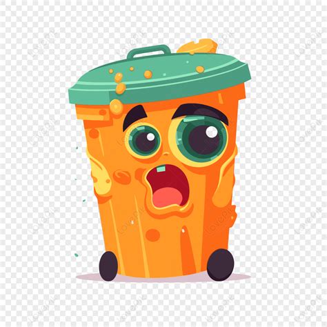 쓰레기통 벡터클립 아트만화상표 Png 일러스트 무료 다운로드 Lovepik