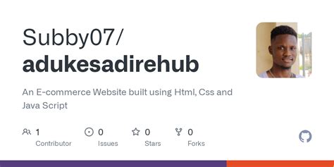 GitHub Subby Adukesadirehub An E Commerce Website Built Using Html Css And Java Script