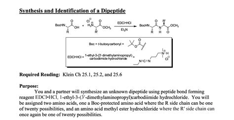 Synthesis And Identification Of A Dipeptide R