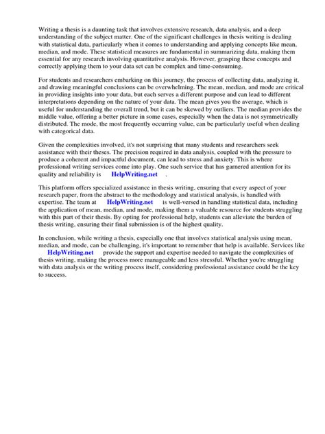 Sample Thesis With Mean Median Mode Pdf Mean Mode Statistics