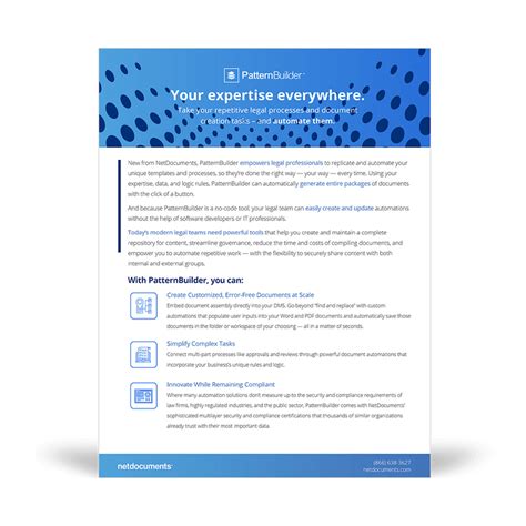 Patternbuilder Document And Workflow Automation Netdocuments